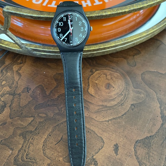 Swatch | Accessories | Swatch Black Modern Watch Sleek Design | Poshmark